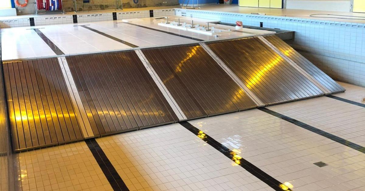 Le bassin intérieur de la piscine de Vevey-Corseaux Plage fermé | Ville ...